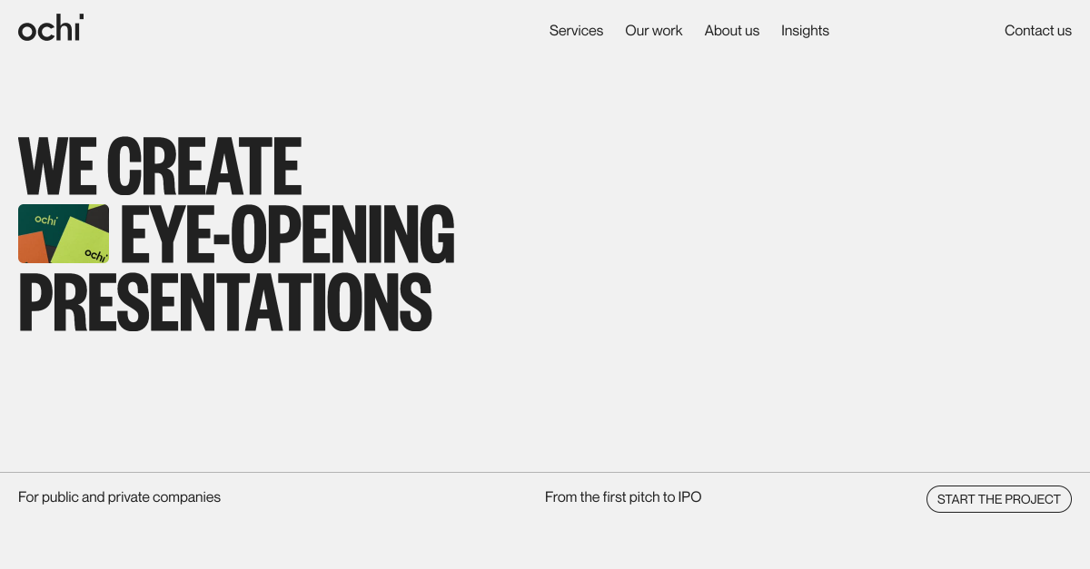 OCHI design Website – Pickselverse